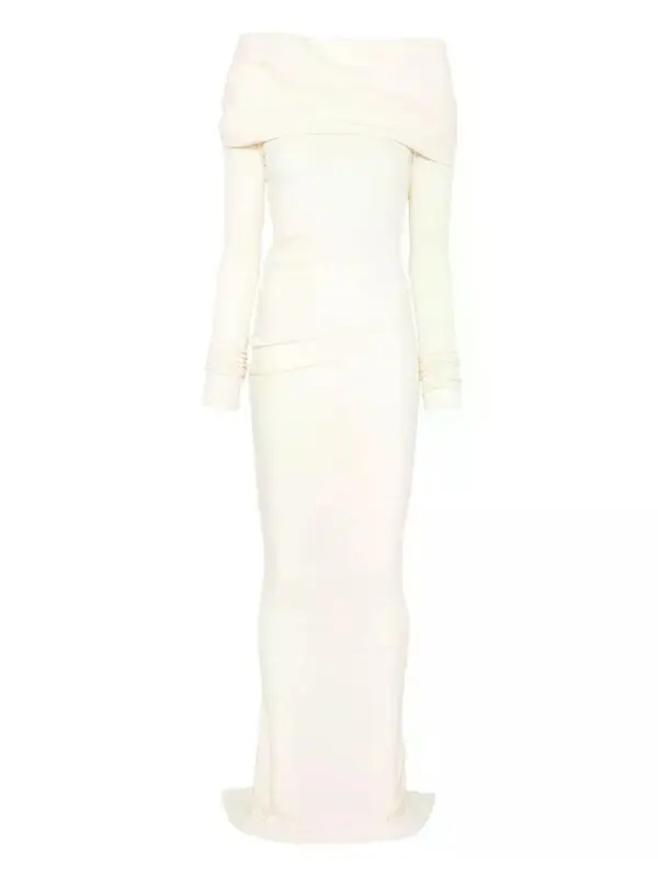 ENTIRE STUDIOS Cavalier Draped Maxi Dress - Neutrals