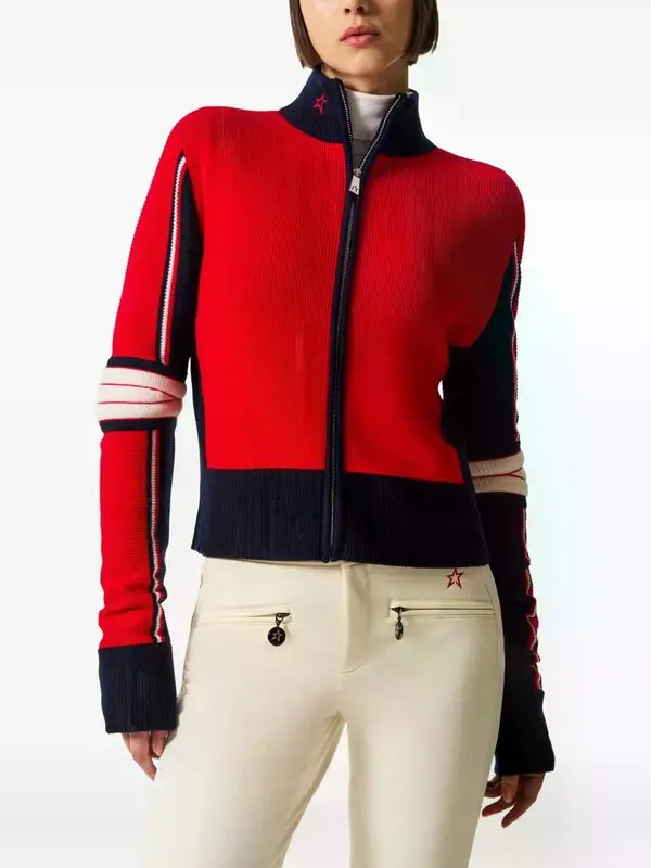 Perfect Moment Star-detail Zip-up Cardigan
