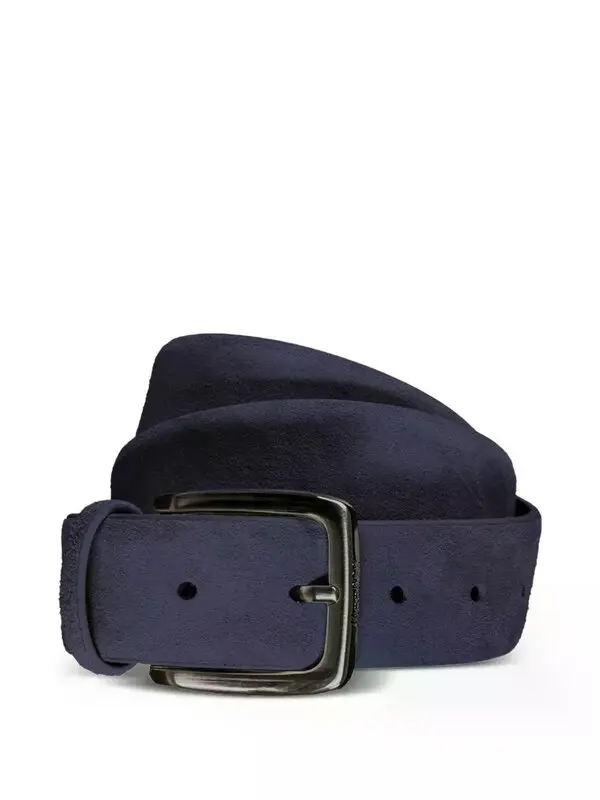 MOORER Battista Suede Belt - Blue