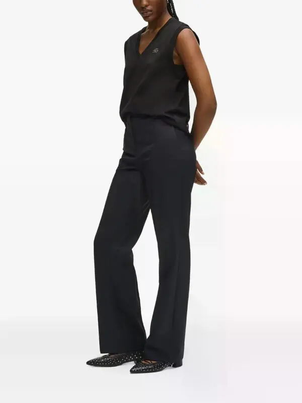 Karl Lagerfeld V-neck Logo Tank Top - Black