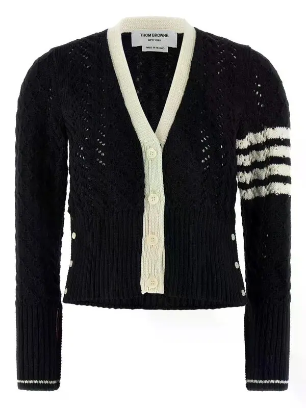Thom Browne Cable-knit Cardigan - Black