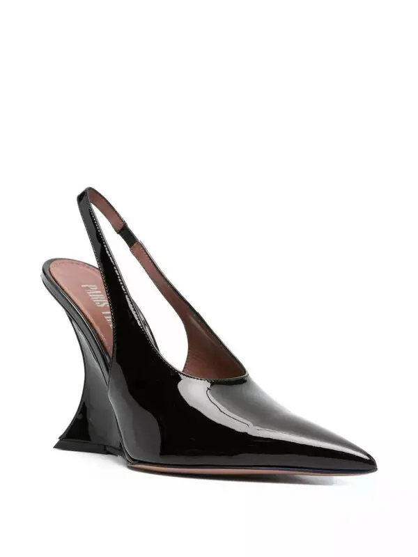 Paris Texas 105mm Slingback Wedge Pumps - Black