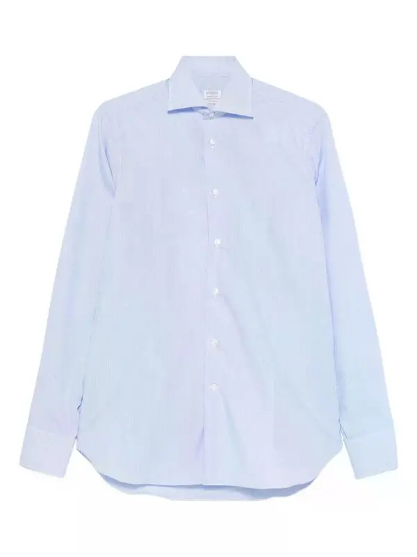 BORRIELLO NAPOLI Striped Cotton Shirt - Blue
