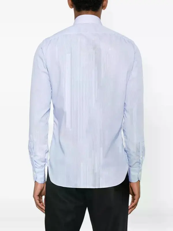 BORRIELLO NAPOLI Striped Cotton Shirt - Blue