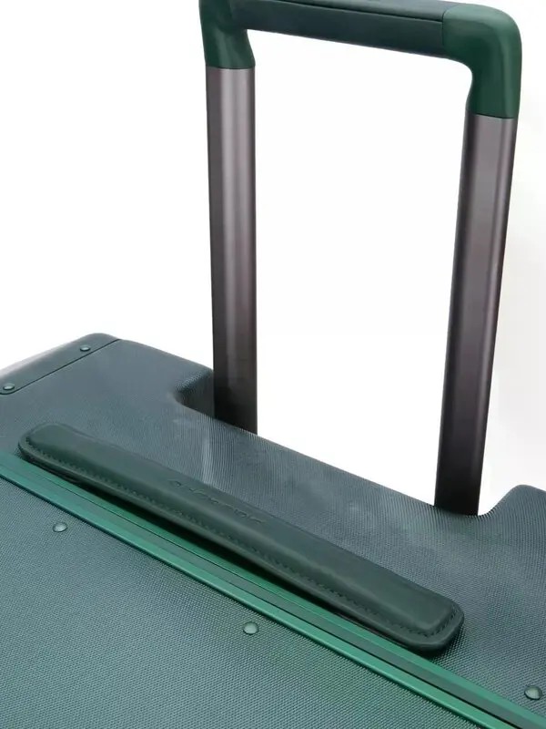 PIQUADRO 4-wheel Ribbed Trolley - Green