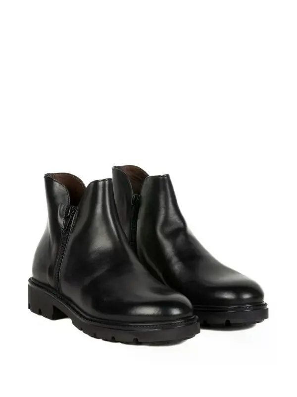 FRANCO FEDELE Zip-up Leather Ankle Boots