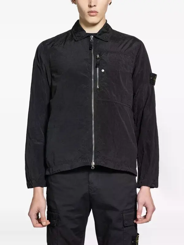 Stone Island Zip-pocket Shirt Jacket - Black