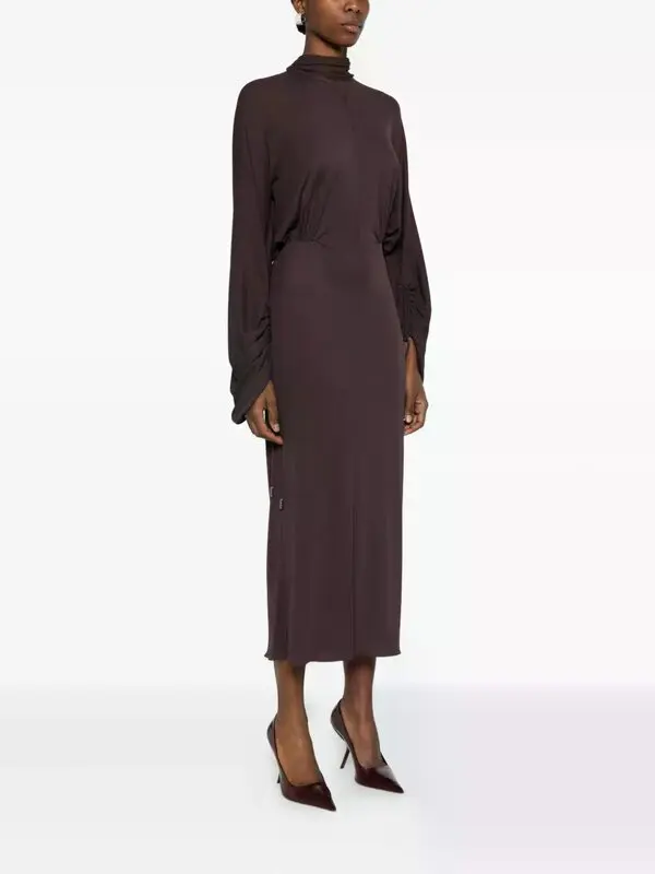 LANVIN Gathered Midi Dress