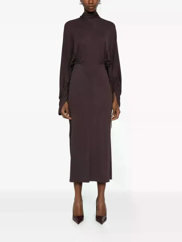 LANVIN Gathered Midi Dress
