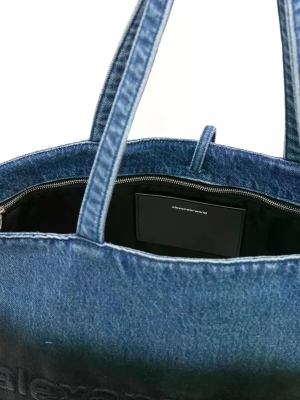 Alexander Wang Denim Punch Large Tote - Black