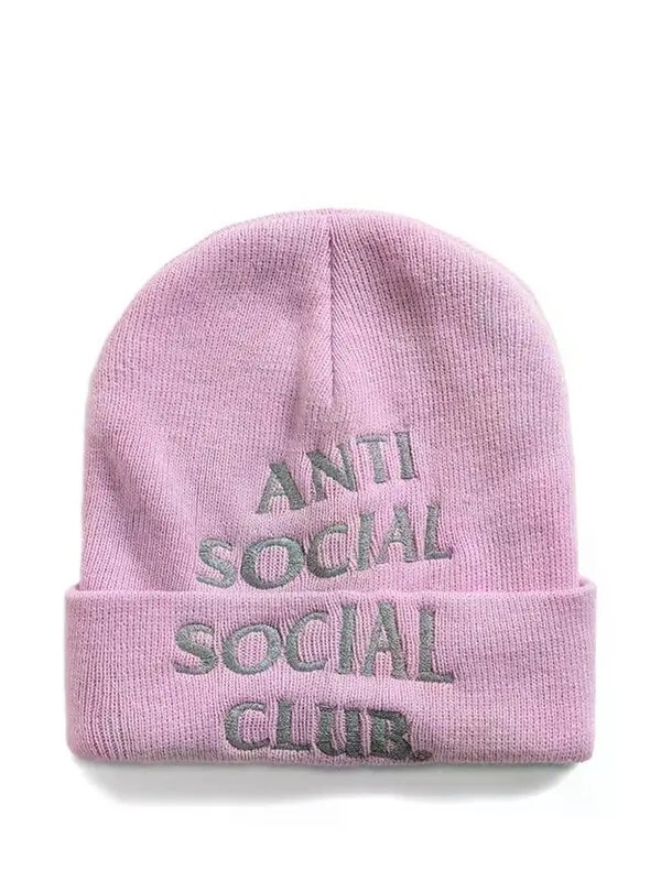 ANTI SOCIAL SOCIAL CLUB Logo-embroidered Beanie - Pink