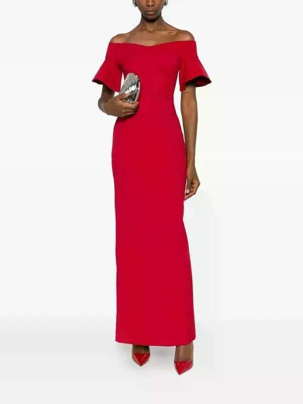 Solace London Cielo Maxi Dress - Red