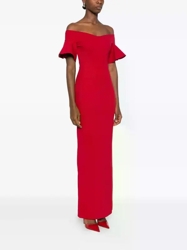 Solace London Cielo Maxi Dress - Red