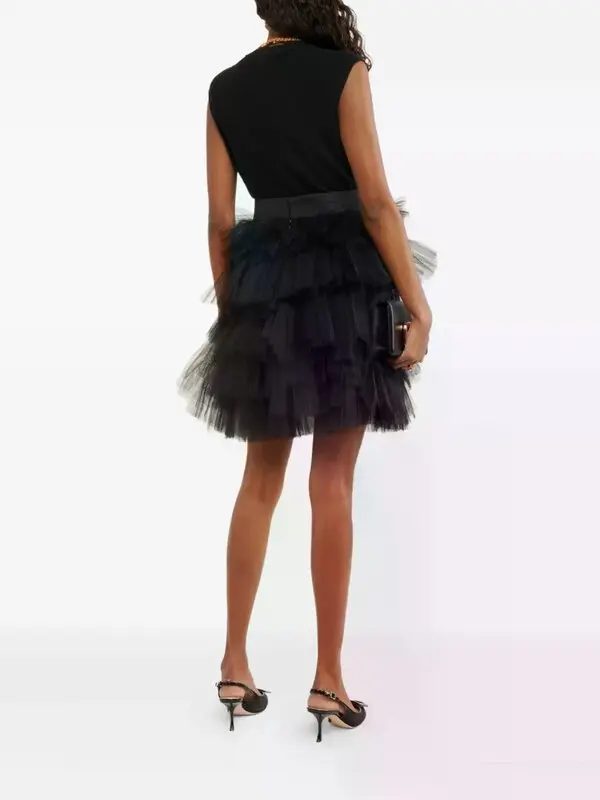 Oscar De La Renta Ruffled Tiered Mini Skirt