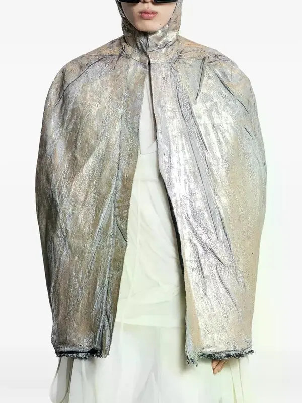 Rick Owens Hooded Cotton Cape