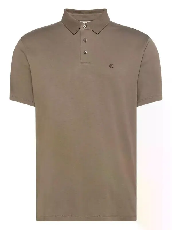 Calvin Klein Buttoned-logo Polo Shirt