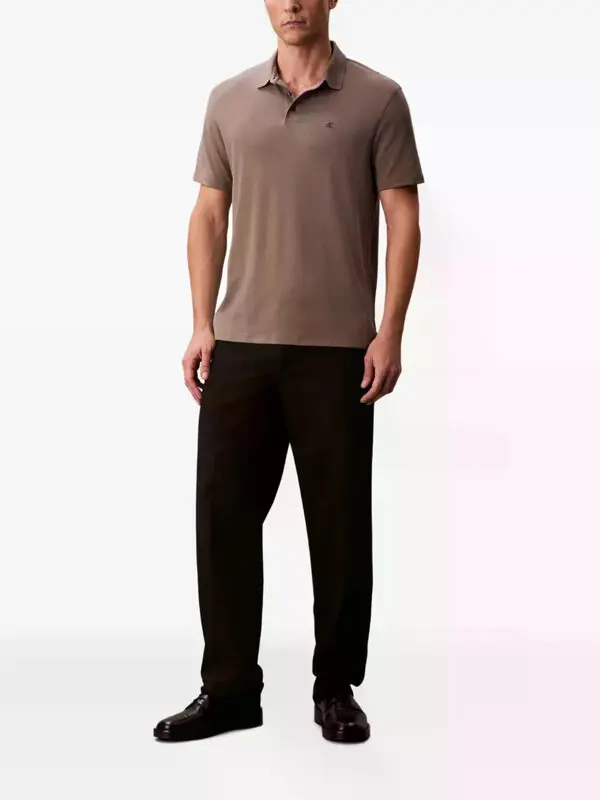 Calvin Klein Buttoned-logo Polo Shirt