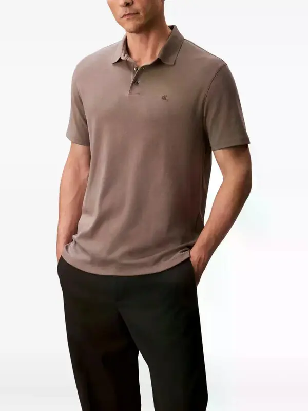 Calvin Klein Buttoned-logo Polo Shirt