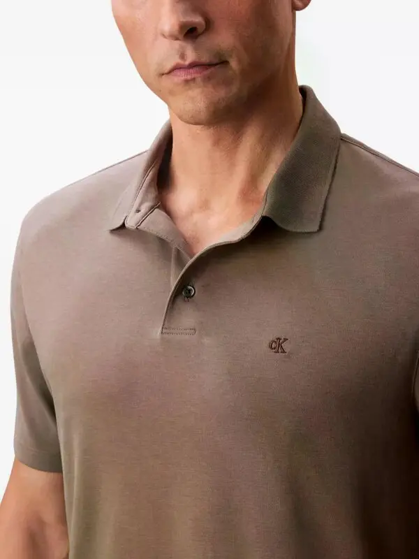 Calvin Klein Buttoned-logo Polo Shirt