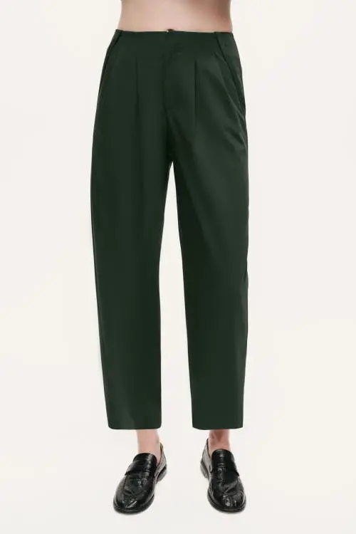 NOCTURNE Forest Cropped Cigarette Trousers