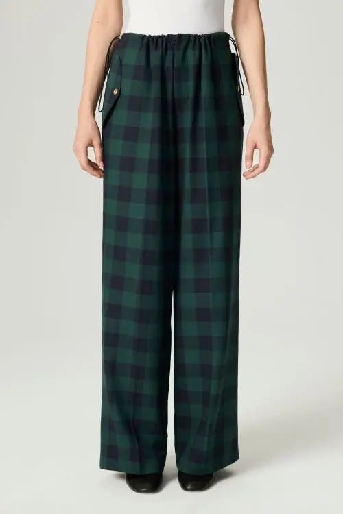 NOCTURNE Drawstring Wide-leg Trousers