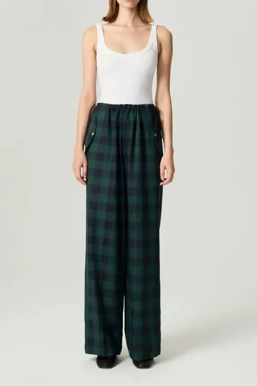 NOCTURNE Drawstring Wide-leg Trousers