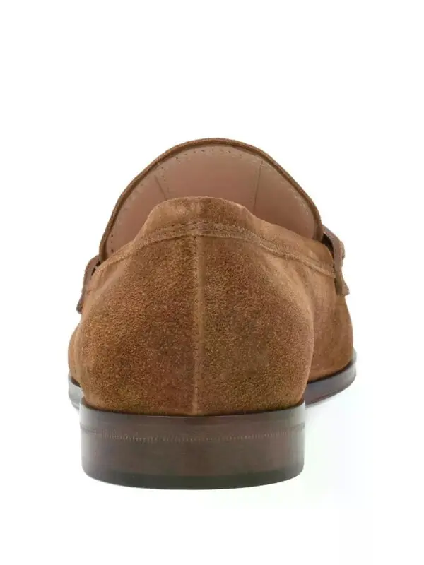GIANVITO ROSSI 20mm Georgie Penny-strap Suede Loafers - Brown