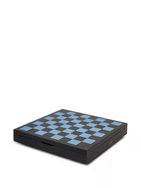 Smythson Collector's Chess Panama Games Set - Black