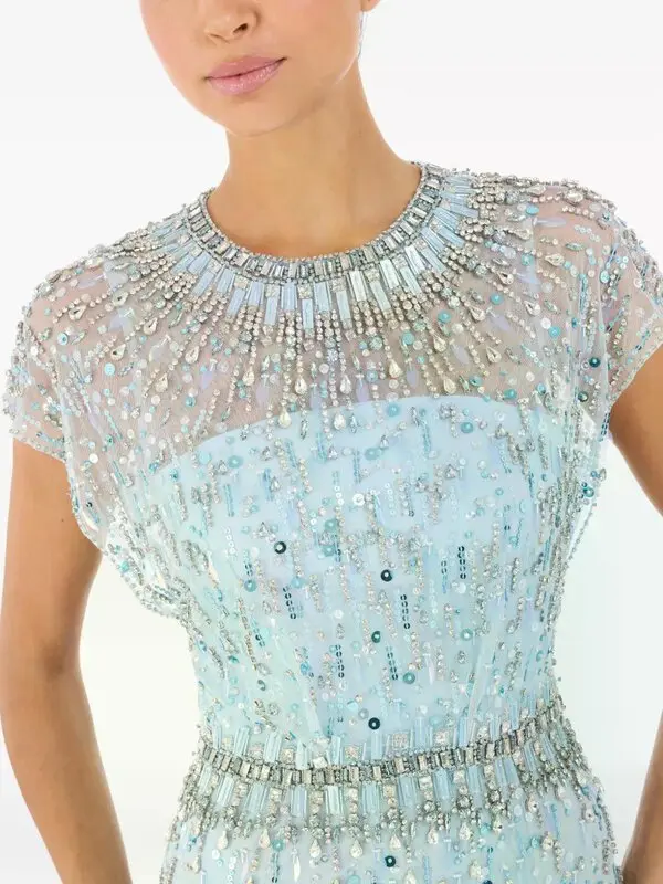 Jenny Packham Lauretta Embellished Maxi Dress - Blue