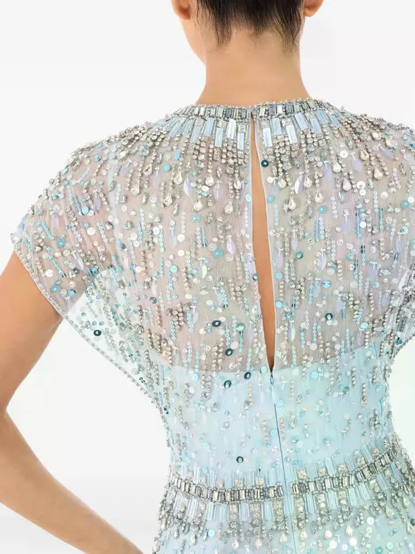 Jenny Packham Lauretta Embellished Maxi Dress - Blue