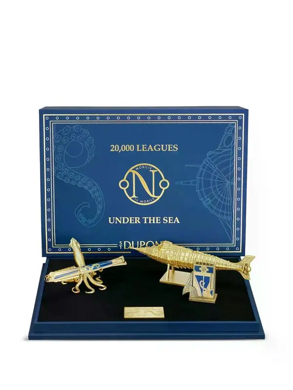 S.t. Dupont 20,000 Leagues Under The Sea" Engraved Writing Set