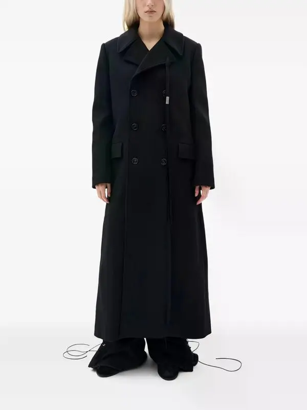 ANN DEMEULEMEESTER Double-breasted Melton Wool Coat