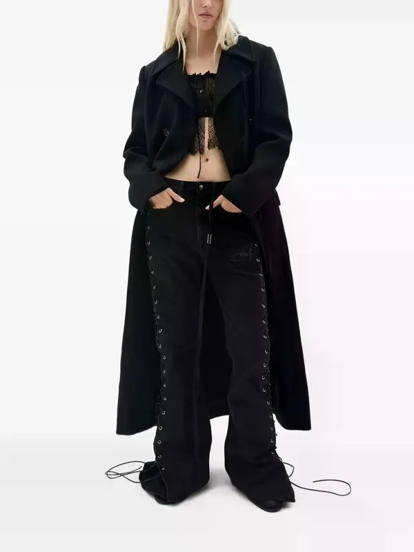 ANN DEMEULEMEESTER Double-breasted Melton Wool Coat