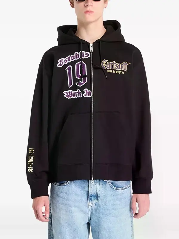Carhartt Work In Progress Logo-print Hoodie - Black