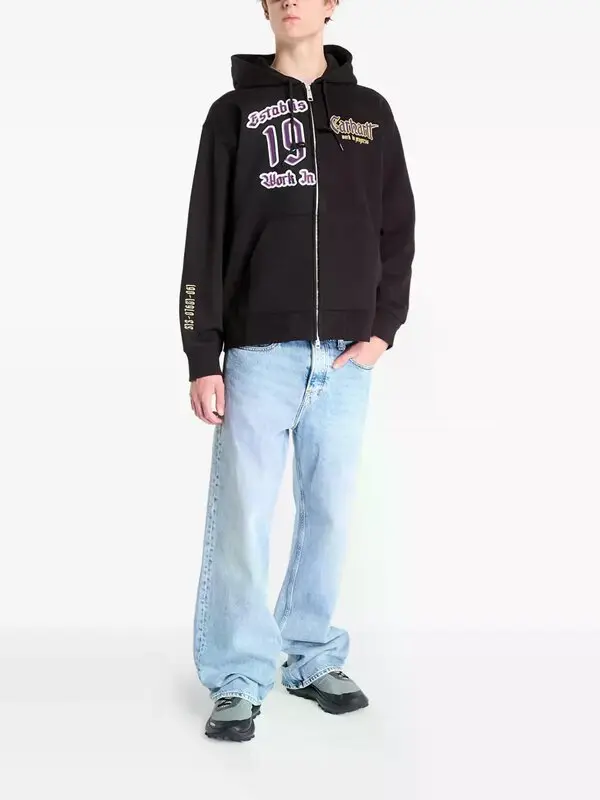 Carhartt Work In Progress Logo-print Hoodie - Black