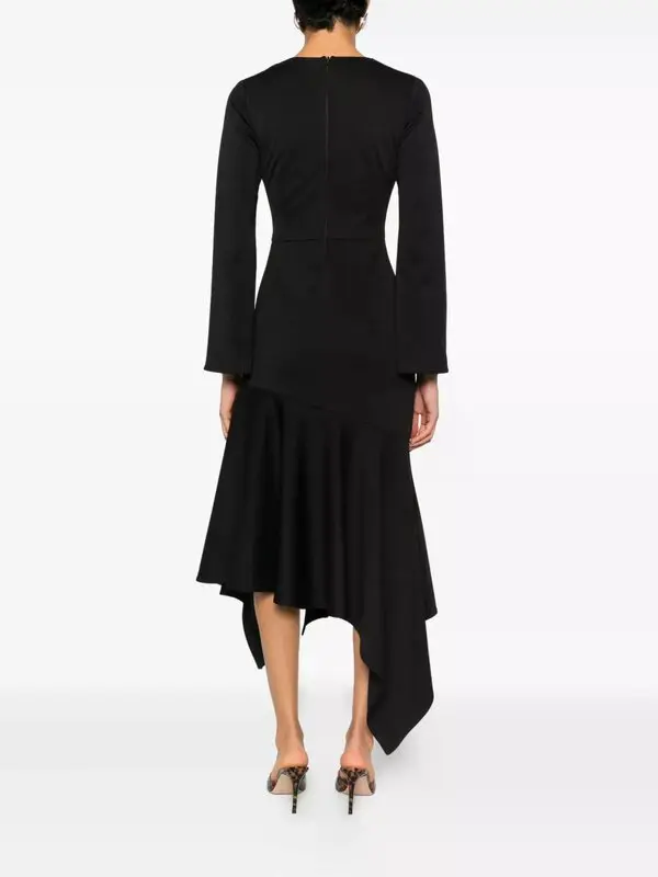 Rhizome Shelby Asymmetric Midi Dress - Black