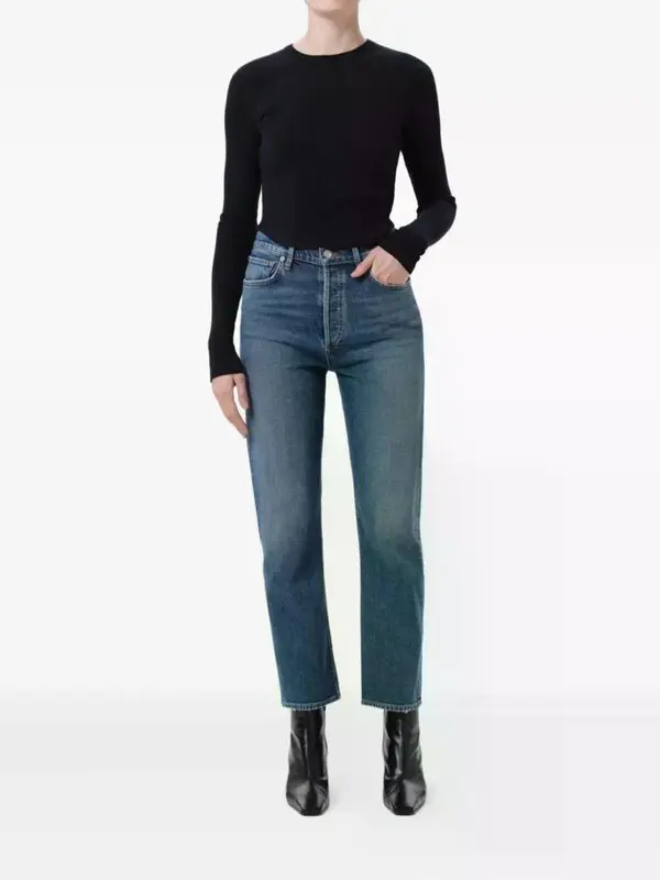 AGOLDE 90's Pinch Waist Crop Jeans - Blue