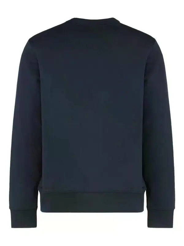 BOSS Logo-embroidered Cotton Sweatshirt - Blue