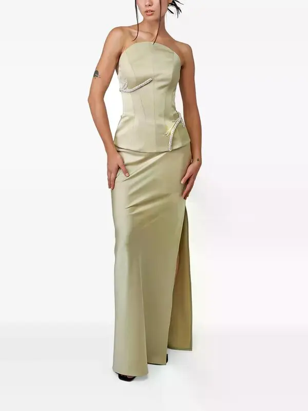 NAFSIKA SKOURTI Crystal-embellished Strapless Gown