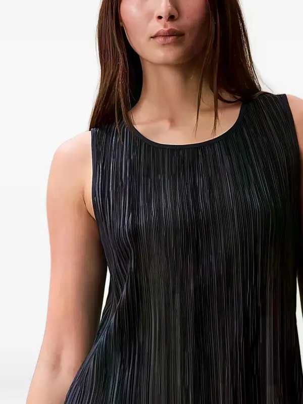 Calvin Klein Pleated Sleeveless Midi Dress In Blue - 39% Off | Editorialist