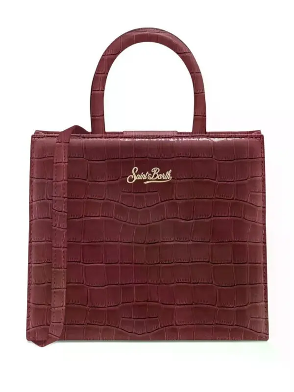 MC2 SAINT BARTH Embossed Leather Tote Bag - Red