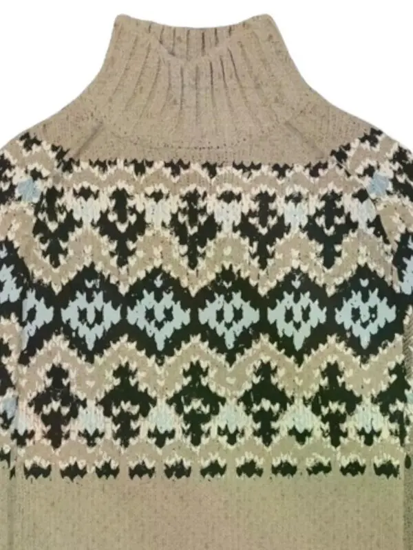 MC2 SAINT BARTH Fair Isle Roll Neck Sweater - Neutrals