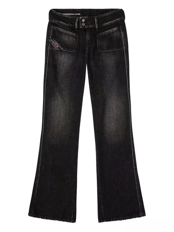DIESEL® D-hush 09n50 Patch Pocket Jeans - Black