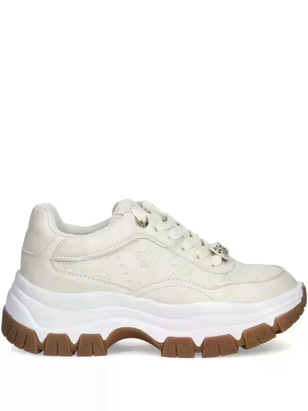 Guess 4g Peony Pattern Sneakers - Neutrals