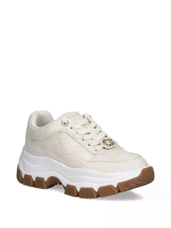 Guess 4g Peony Pattern Sneakers - Neutrals