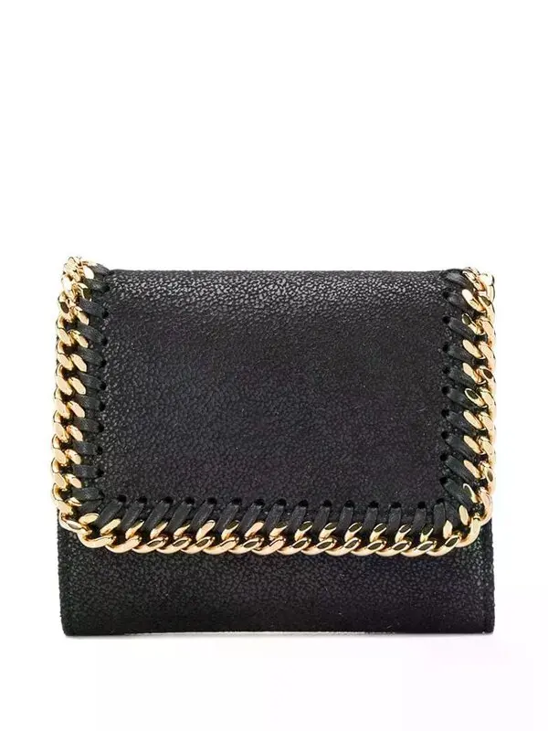 Stella McCartney Chain Flap Wallet - Black