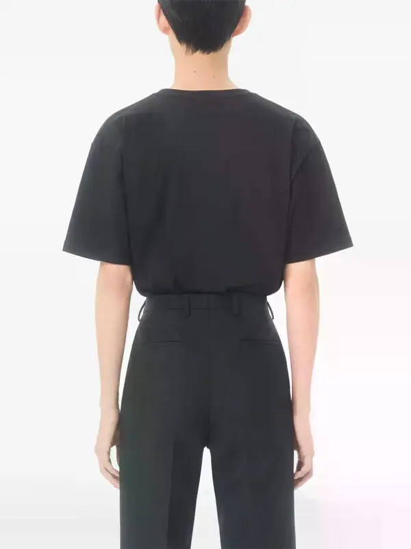 Valentino Garavani Cotton T-shirt With Made In Print - Black