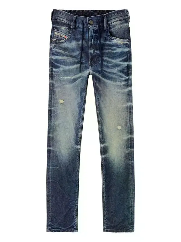DIESEL® D-krooley Joggjeans With Tapered Leg And Treated Wash