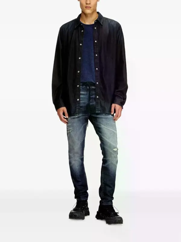 DIESEL® D-krooley Joggjeans With Tapered Leg And Treated Wash
