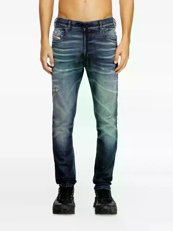 DIESEL® D-krooley Joggjeans With Tapered Leg And Treated Wash